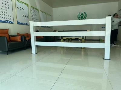 China Aochi White Vinyl Horse Fencing PVC Plastic 3 Rail Ranch Vinyl Fence for sale
