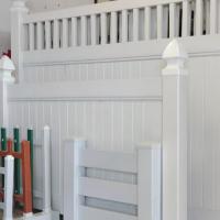 China High PVC White Vinyl Fence Panels 6x8ft Customized Style Resistant To Sun for sale