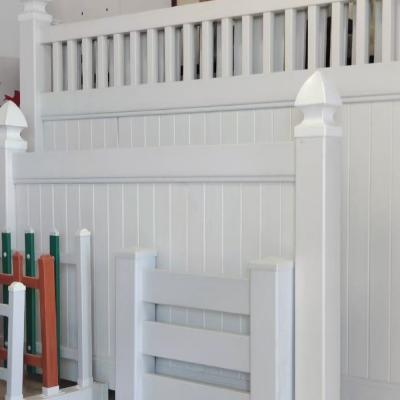 China High PVC White Vinyl Fence Panels 6x8ft Customized Style Resistant To Sun for sale