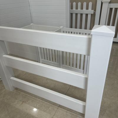 China Extrusion 3 Rail PVC Horse Fence Low Price White Vinyl Horse Fencing 1.5m 1.2m for sale