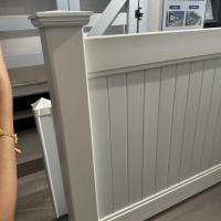 China Low Maintenance White Vinyl Fence Boards Column 2590mm Water Proof for sale