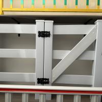 China Stable 1.5m High 3 Rail PVC Horse Fence Strong Structure White Vinyl Horse Fence for sale