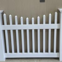 China Long Lasting PVC White Vinyl Picket Fence Eco Friendly 4*8FT for sale