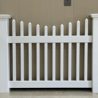 China 4*8ft Lightweight Plastic White Picket Fence Weather Resistant for sale