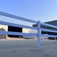 China Safe PVC Horse Fence For Horse Farm 3 Rail Vinyl Horse Fence for sale