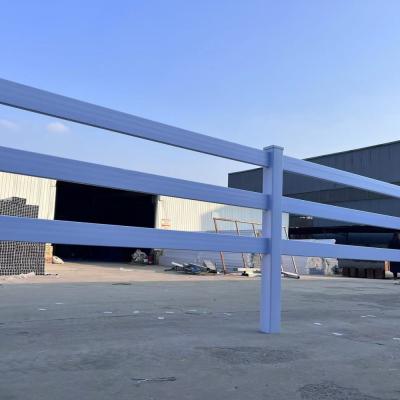 China Safe PVC Horse Fence For Horse Farm 3 Rail Vinyl Horse Fence for sale