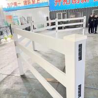 China Horse Farm 3 Rail Vinyl Horse Fence white color plastic material for sale