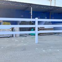 China Horse Farm 3 Rail Vinyl Horse Fence white color plastic material for sale