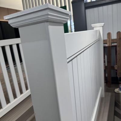 China Simple Installation 6 H White Privacy Pvc Fence Panel / Full Privacy Pvc Fence 8ft Wide for sale
