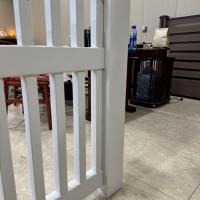 China High Strength White Pvc Picket Fence Impact Resistant Tough Fit 8ft Wide for sale