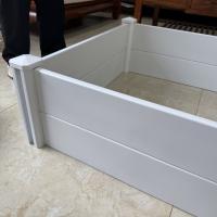 China White Raised PVC Planter Box Comfortable Height Rot Resistant for sale