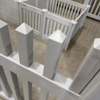 China Safe Design PVC Picket Fence 8FT Wide Eco Friendly UV Protection for sale