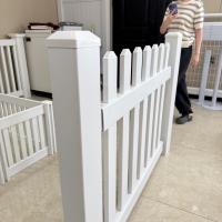 China Weatherproof PVC Plastic White Garden Fence Strong Stable 4*8FT for sale