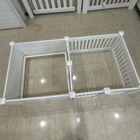 China PVC Dog Whelping Box 80cm X 80cm X 46cm White Temporary Pet Fence for sale