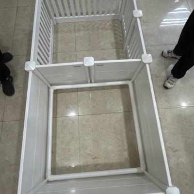 China Home Compact Diy Pvc Dog Fence Pvc Whelping Dog Box White Color for sale