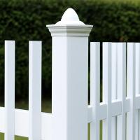 China White Durable PVC Vinyl Privacy Fence Post 2.59m Waterproof for homes gardens for sale