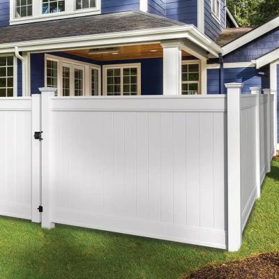 China Durable 6ft PVC Vinyl Privacy Fence With Solid Panels For High Privacy for sale