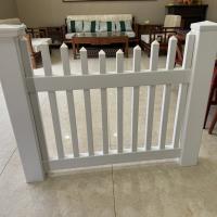 China Impact Resistant Thick Profile PVC Picket Fence 4ft High for sale