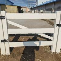 China 3 Rails White PVC Horse Fence For  Ranch Separation for sale