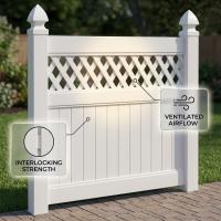 China White PVC Privacy Fence for Backyard Privacy and Property Boundaries for sale