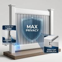China White PVC Privacy Fence for Backyard Privacy and Property Boundaries for sale