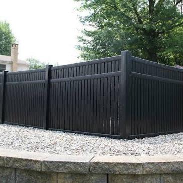 China 100% Privacy PVC Privacy Fence Custom Dimensions Black 2.44m Wide Panels for sale