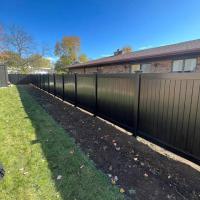 China Outdoor Durable PVC Privacy Fence Quick Assemble Black Vinyl 2.4m Panels for sale