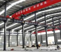 China Wide Span Galvanized Steel Frame Building Painted Surface Metal Warehouse for sale