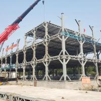 China Q355B Welded Commercial Steel Building Q235 Prefabricated Office Construction for sale
