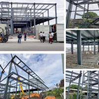 China Light Commercial Building Steel Hot Dip Galvanized Office Shopping Mall Steel Painted for sale