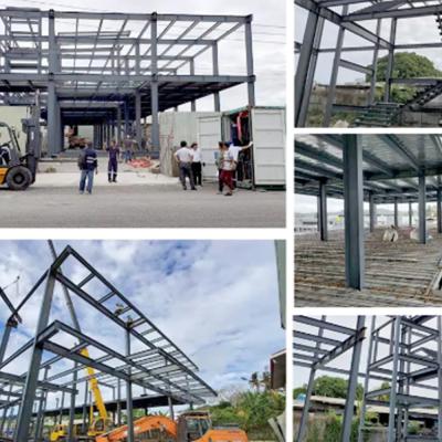 China Light Commercial Building Steel Hot Dip Galvanized Office Shopping Mall Steel Painted for sale
