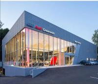 China Long Span Commercial Metal Buildings Steel Structure Showroom Exhibition Center for sale