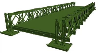 China Customizable Prefabricated modular bridge system Antirust steel truss bridge for sale
