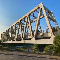China Angle Steel Military Pontoon Bridge High Stability Hot Rolled Prefabricated Steel Bridge for sale