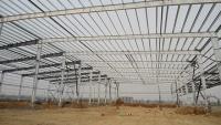 China Corrugated / Sandwich Panel Steel Shed Construction With Windows Customizable for sale