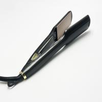 China Constant temperature negative ion widening titanium gold aluminum floating plate fashion niche hair straightener for sale