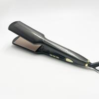 China Constant temperature negative ion widening titanium gold aluminum floating plate fashion niche hair straightener for sale