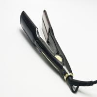 China Constant temperature negative ion widening titanium gold aluminum floating plate fashion niche hair straightener for sale