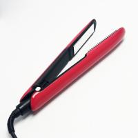 China Professional Flat Iron New Style Titanium Plate Hair Straightener With Teeth Comb for sale