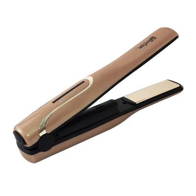 China Roll Straight Dual Ceramic Hair Straightening Iron with 2200mah Battery Cell for sale