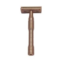China Stainless Steel Hair Shaving Razor Rose Gold Safety Double Sided Design for sale