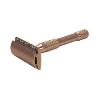 China Stainless Steel Hair Shaving Razor Rose Gold Safety Double Sided Design for sale