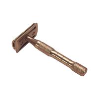 China Stainless Steel Hair Shaving Razor Rose Gold Safety Double Sided Design for sale