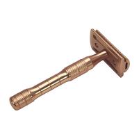 China Stainless Steel Hair Shaving Razor Rose Gold Safety Double Sided Design for sale