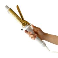China Golden Hair Curling Iron with LCD Intelligent Control Negative Ion for Antiscalding Professional Styling for sale