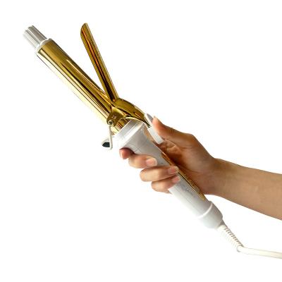 China Golden Hair Curling Iron with LCD Intelligent Control Negative Ion for Antiscalding Professional Styling for sale