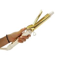 China Golden Hair Curling Iron with LCD Intelligent Control Negative Ion for Antiscalding Professional Styling for sale