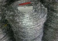 China 2.5mm Razor Barbed Wire Anti Corrosion Hot Dip Galvanized With 4 Points for sale