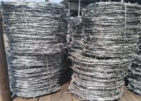 China 14 X 14 Hot Dipped Galvanized Razor Barbed Wire For Airport Prison Security Fence for sale