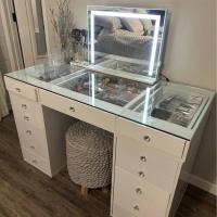 China Mounted Hollywood Bathroom Mirror Electric Magnifying With Light for sale